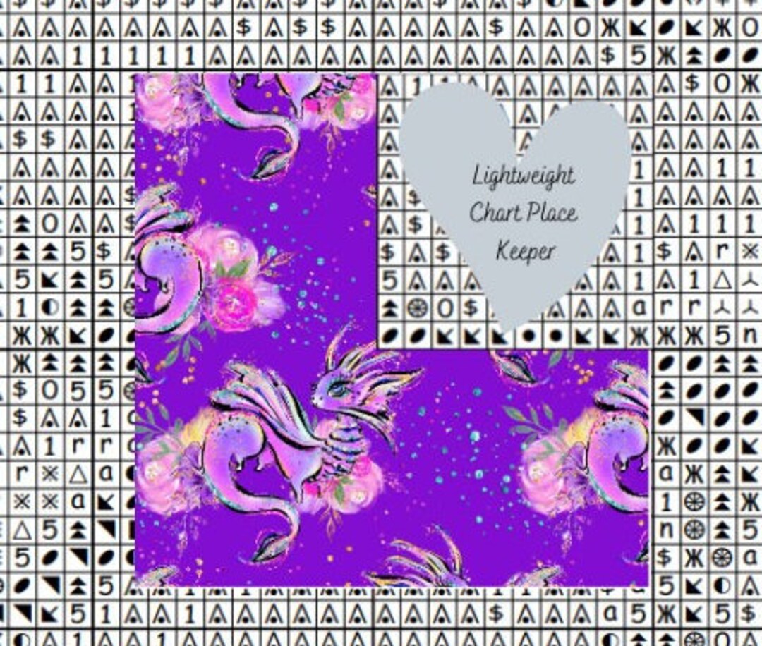 Dragon Chart Place Keeper/ Pattern Helper/ Chart Marker/ Pattern Marker ...