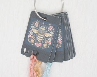 Bunny Thread Drops/ Thread Cards/ Flss Holders for Embroidery Floss set ...