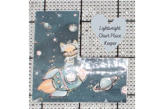 Space Cat Chart Place Keeper/ Pattern Helper/ Chart Marker/ | Etsy