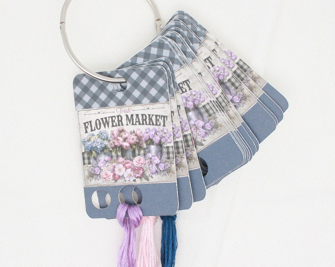 Flower Market Thread Drops/ Thread Cards/ Flss Holders for Embroidery ...