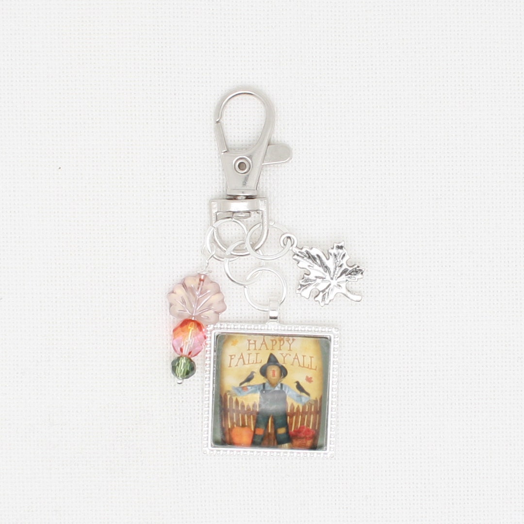 Scarecrow Zipper Pull/ Mini Scissor Fob/ Key Ring Charm - Etsy