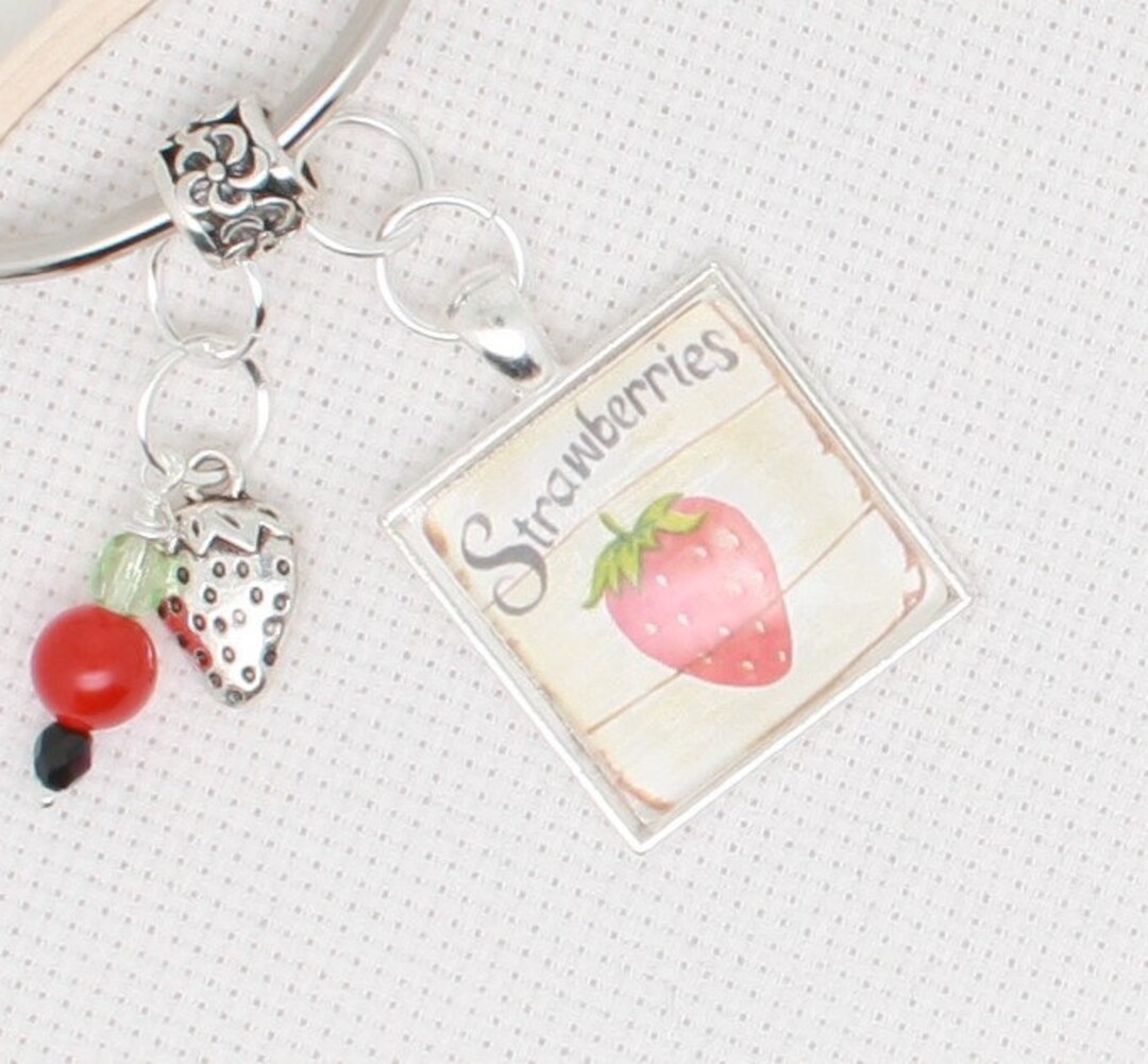 Strawberries Floss Ring / Thread Drop/ Thread Keeper for Cross Stitch ...