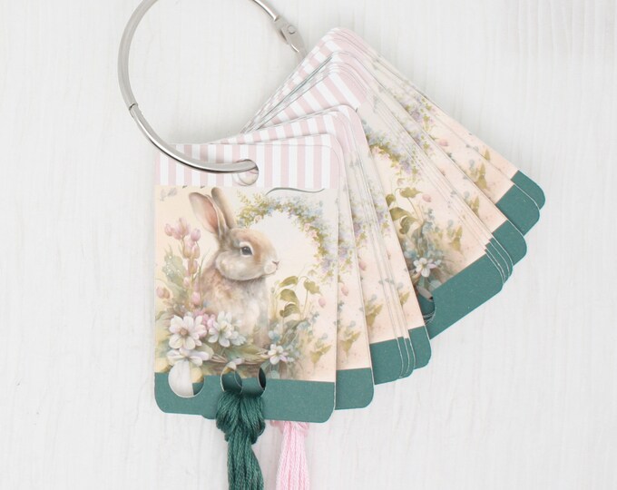 Bunny Thread Drops/ Thread Cards/ Flss Holders for Embroidery Floss ...