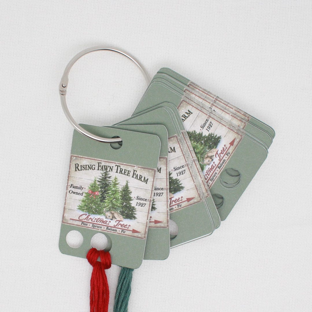Christmas Tree Farm Thread Drops/ Thread Cards/ Flss Holders for ...