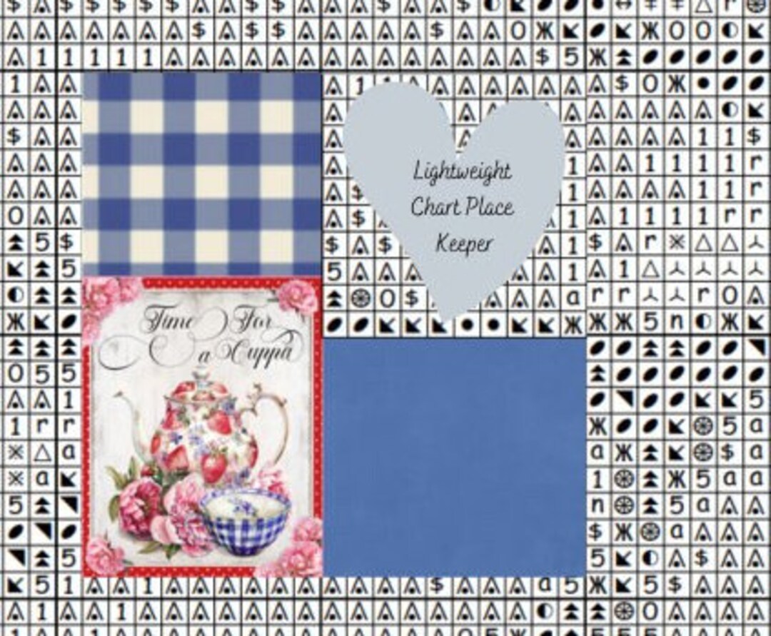 Cuppa Tea Chart Place Keeper/ Pattern Helper/ Chart Marker/ Pattern ...
