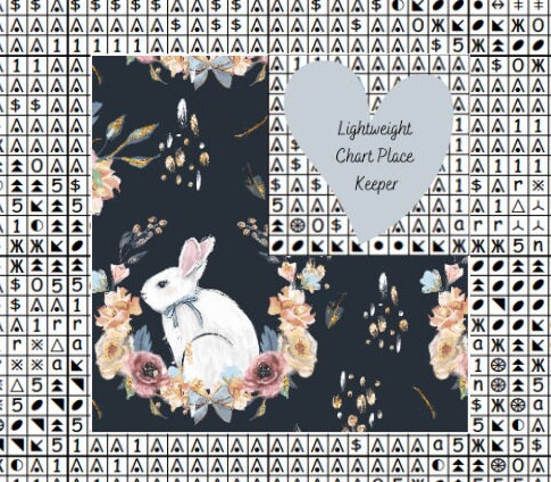 Bunny Chart Place Keeper/ Pattern Helper/ Chart Marker/ Pattern Marker ...