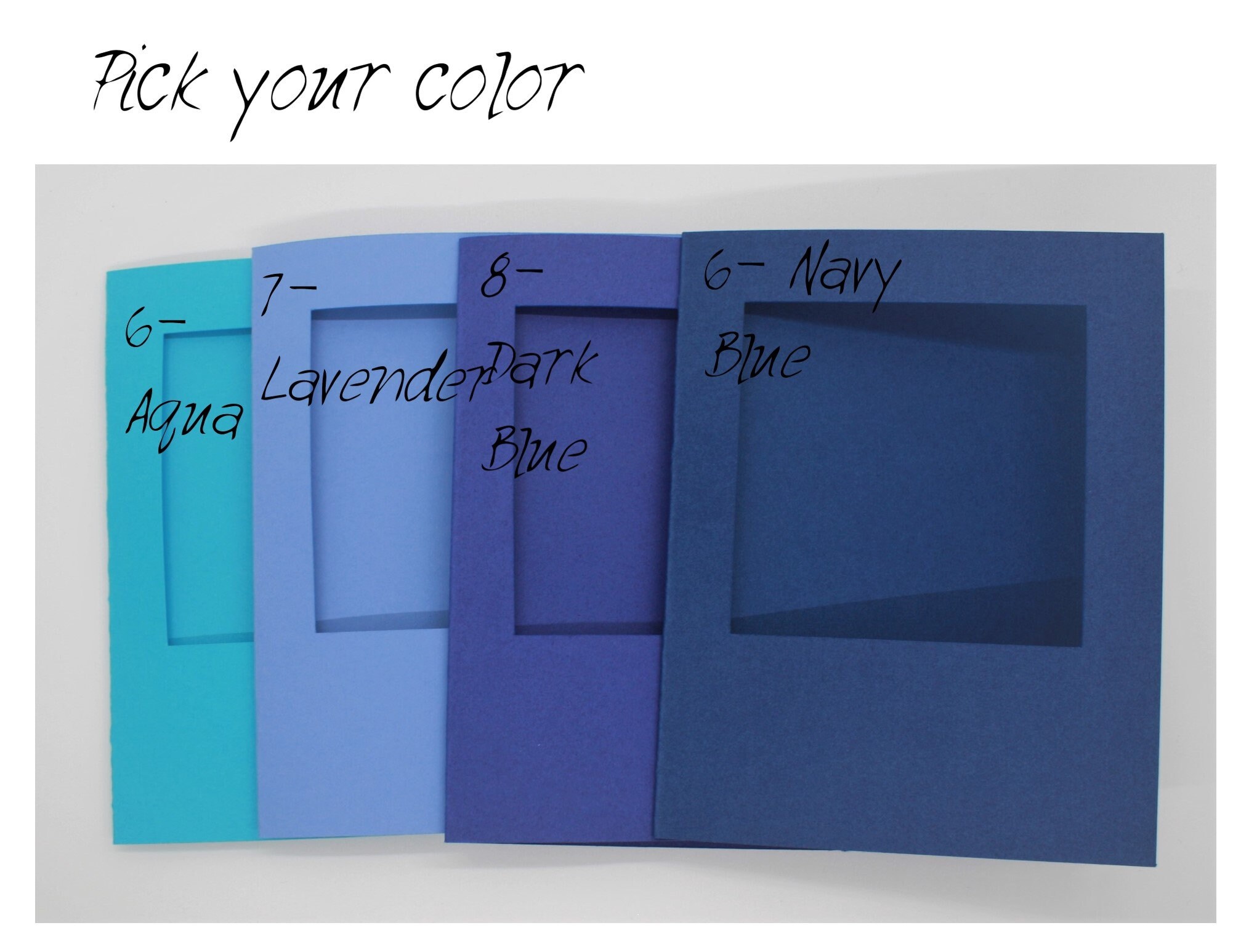 5 Aperture Cards With Square Aperture and Envelope Pick Your - Etsy UK