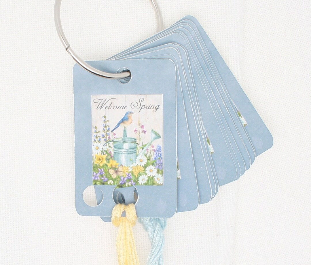 Welcome Spring Thread Drops/ Thread Cards/ Flss Holders for Embroidery ...