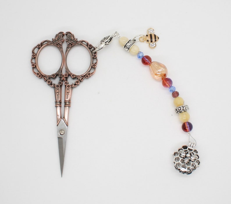 Honey Bee Scissor Fob/scissor Decoration for Cross Stitch or - Etsy