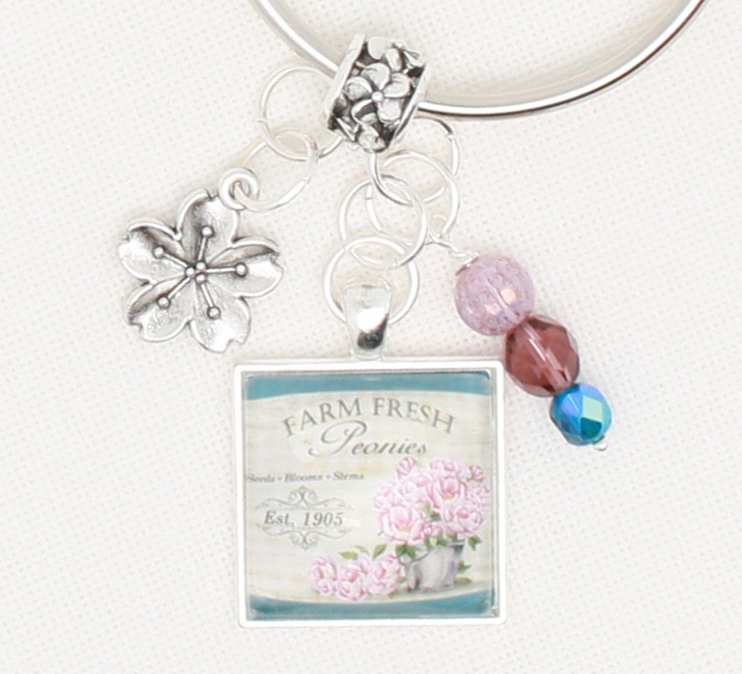 Peony Flowers Floss Ring / Thread Drop/ Thread Keeper for Cross Stitch or Embroidery Floss - Etsy