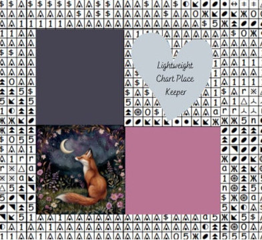 Night Fox Chart Place Keeper/ Pattern Helper/ Chart Marker/ Pattern ...