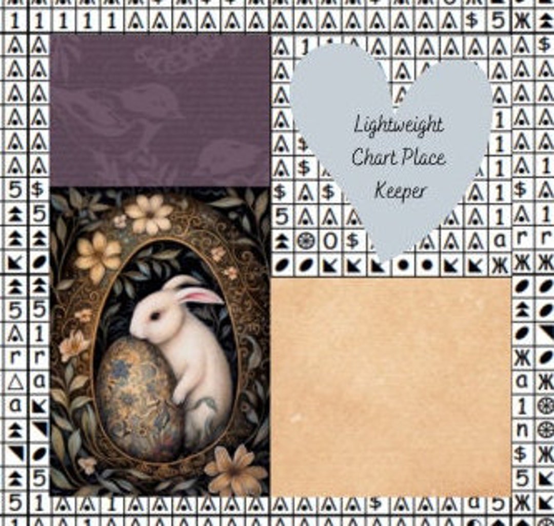 Bunny Chart Place Keeper/ Pattern Helper/ Chart Marker/ Pattern Marker ...