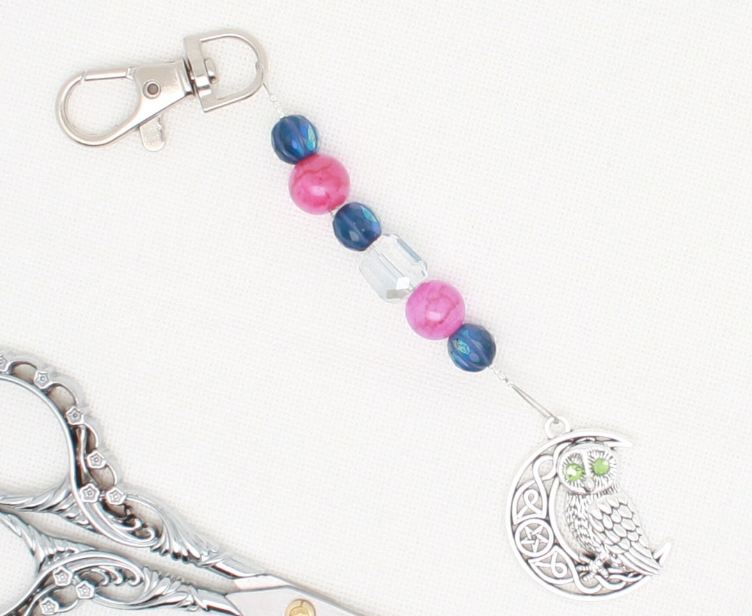 Owl on Moon Scissor Fob/scissor Decoration for Cross Stitch or ...