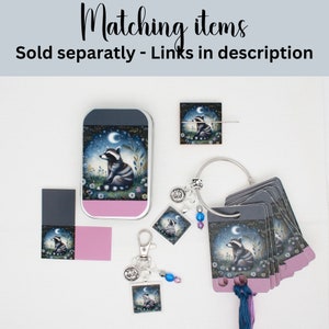 Night Raccoon Zipper Pull/ Mini Scissor Fob/ Key Ring Charm - Etsy