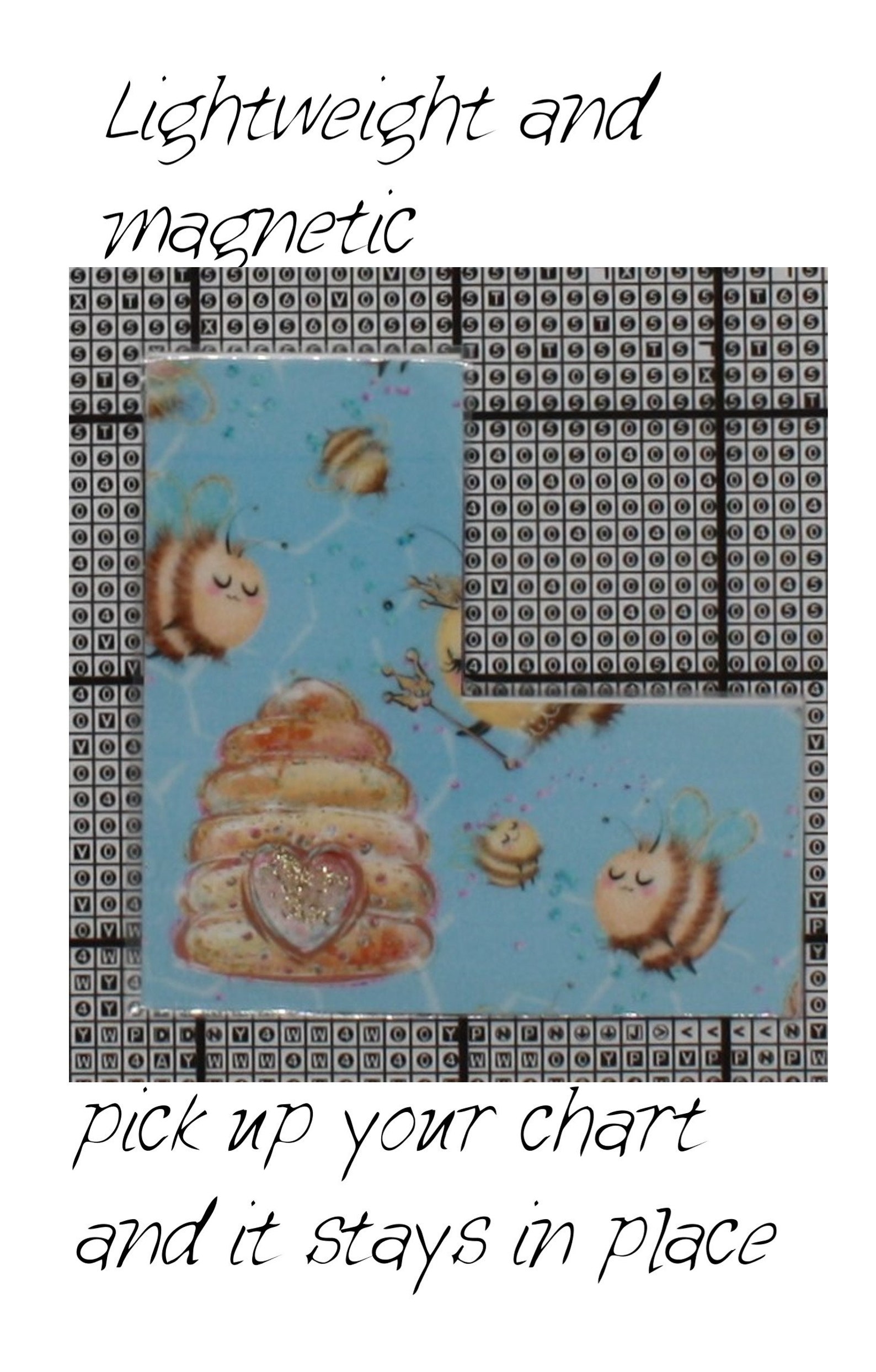 Beehive chart place keeper/ pattern helper/ chart marker/ | Etsy