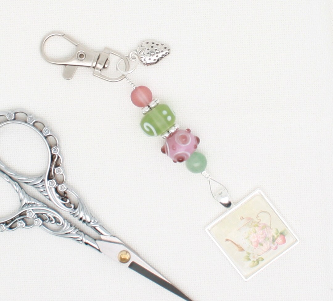Strawberry Tea Scissor Fob/scissor Decoration for Cross Stitch or ...