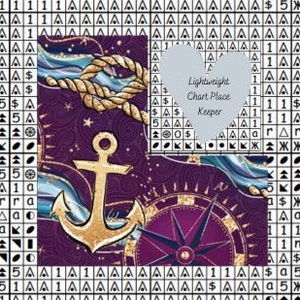 Sailboat Nautical Chart Place Keeper for Cross Stitch - Etsy
