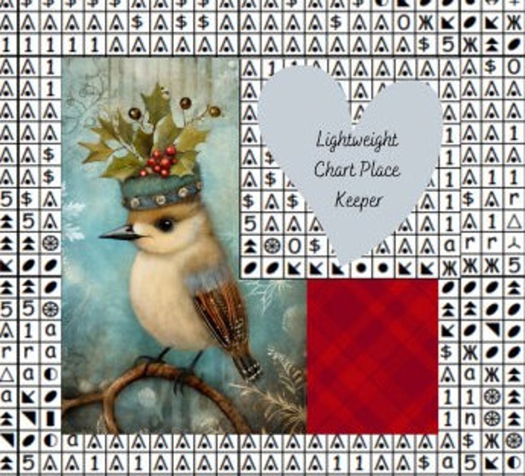 Christmas Bird Chart Place Keeper/ Pattern Helper/ Chart Marker ...
