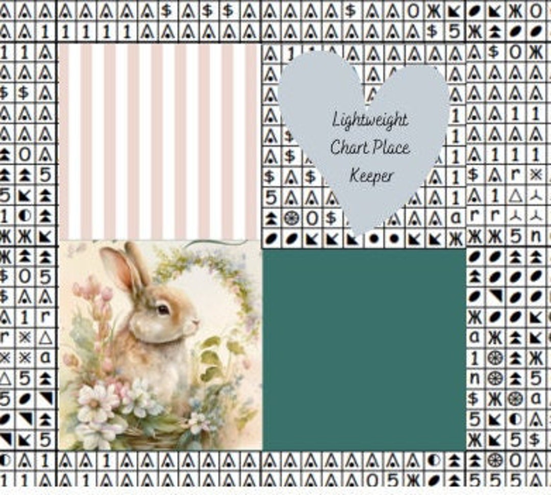 Bunny Chart Place Keeper/ Pattern Helper/ Chart Marker/ Pattern Marker ...