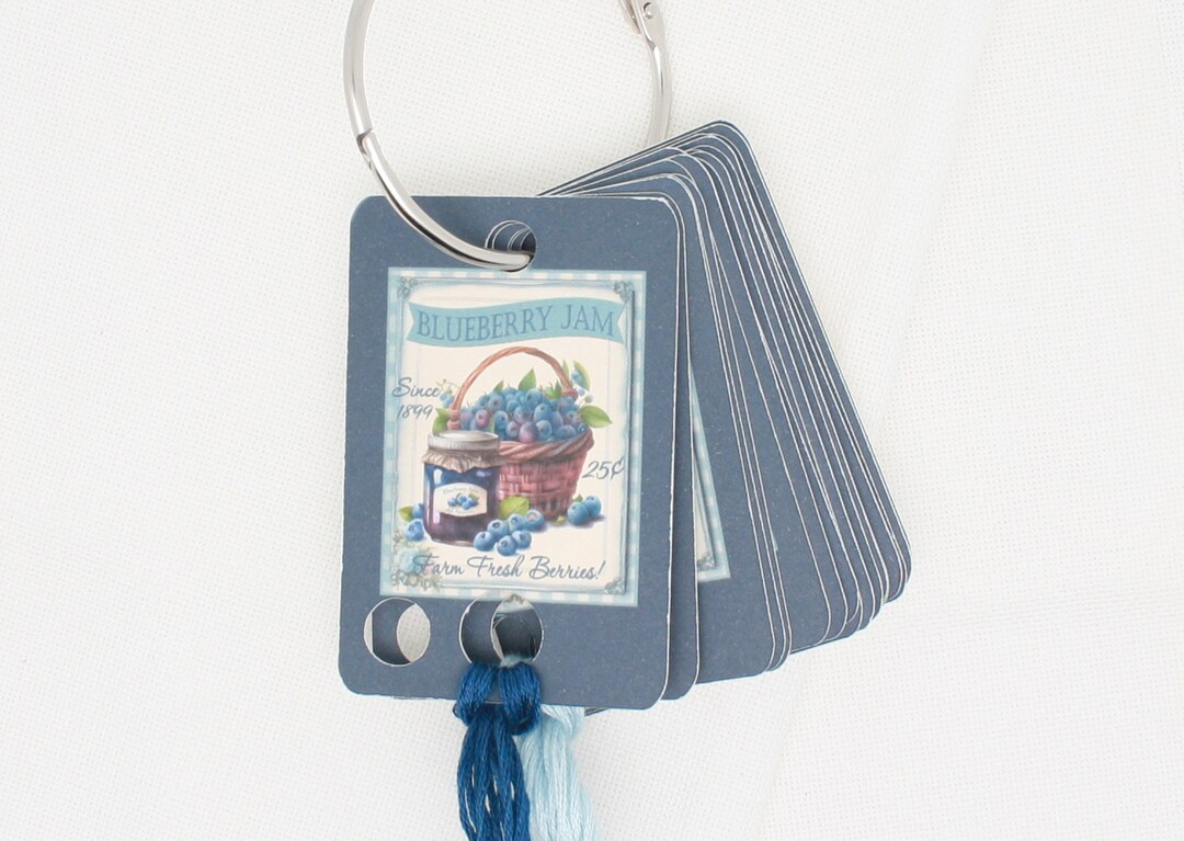 Blueberry Jam Thread Drops/ Thread Cards/ Flss Holders for Embroidery ...