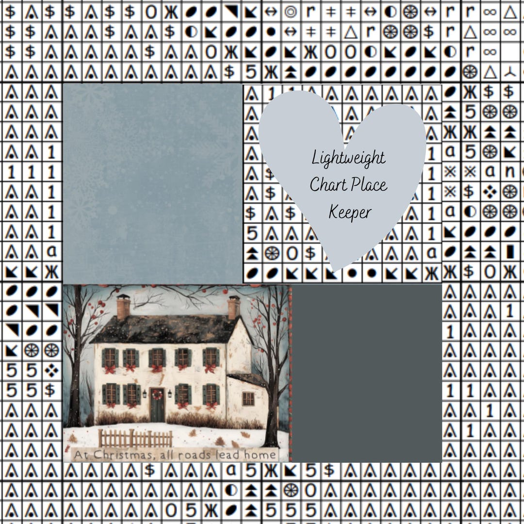 At Christmas All Roads Lead Home Chart Place Keeper/ Pattern Helper ...
