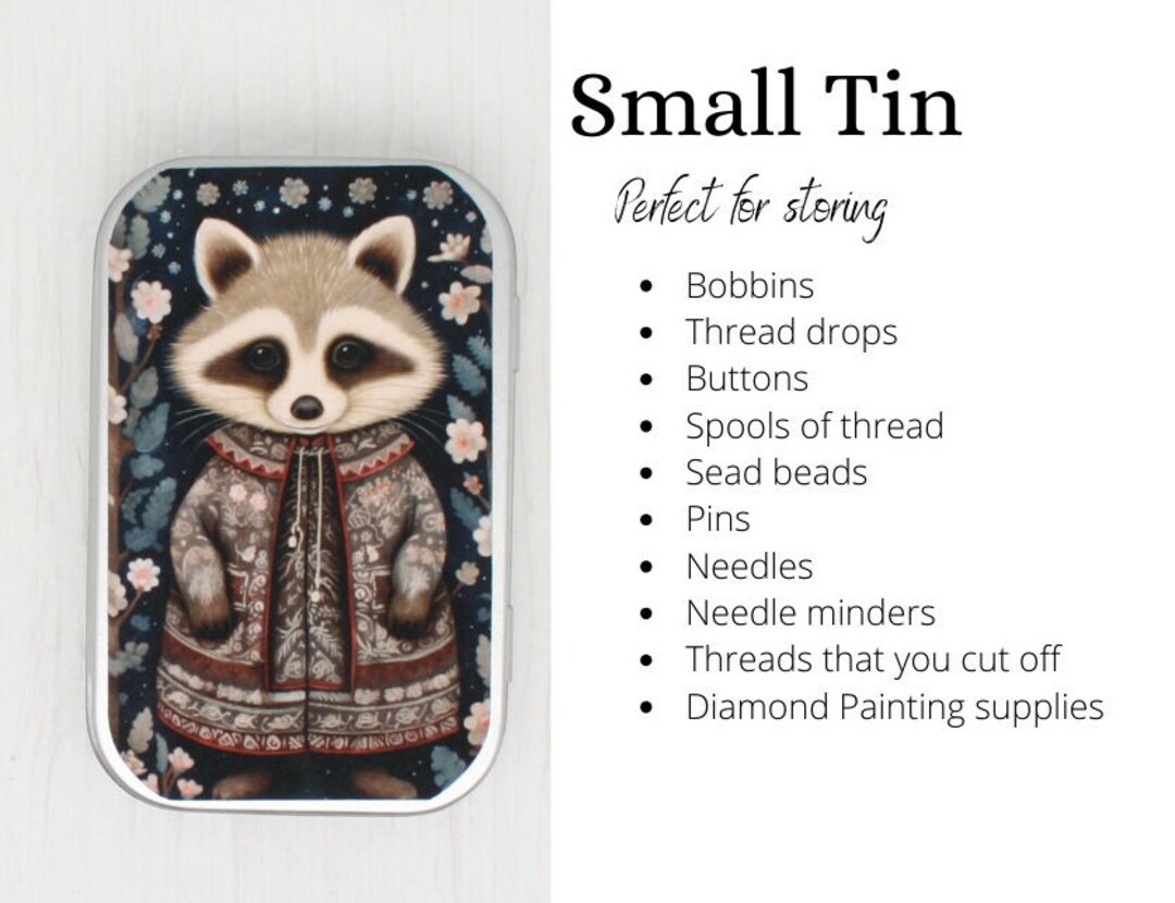 Winter Raccoon Storage Case for Cross Stitch, Embroidery, Needlepoint ...
