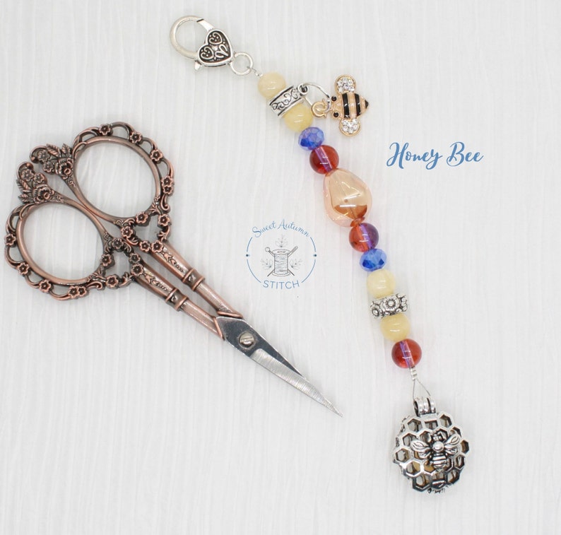 Honey Bee Scissor Fob/scissor Decoration for Cross Stitch or - Etsy