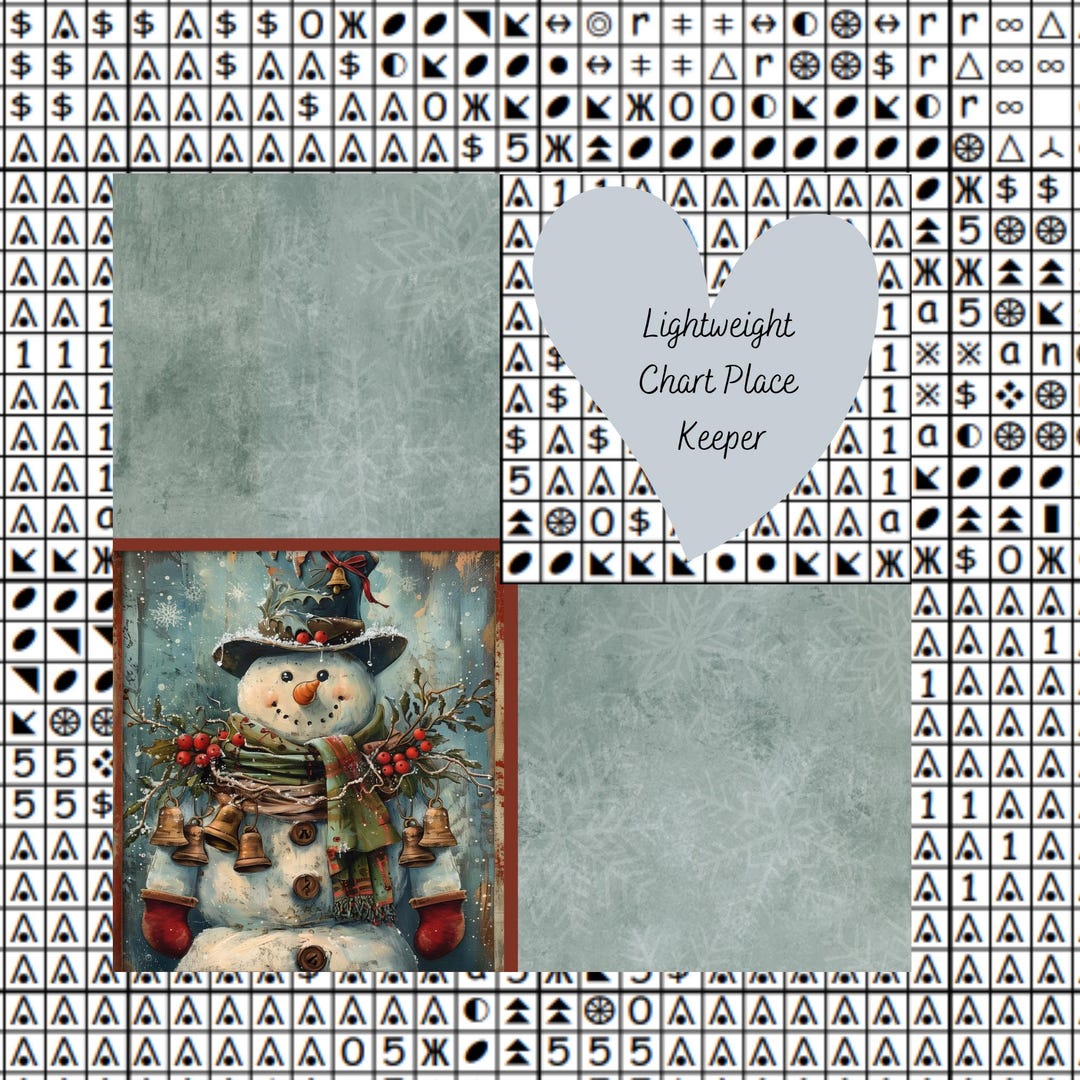 Snowman Chart Place Keeper - Etsy