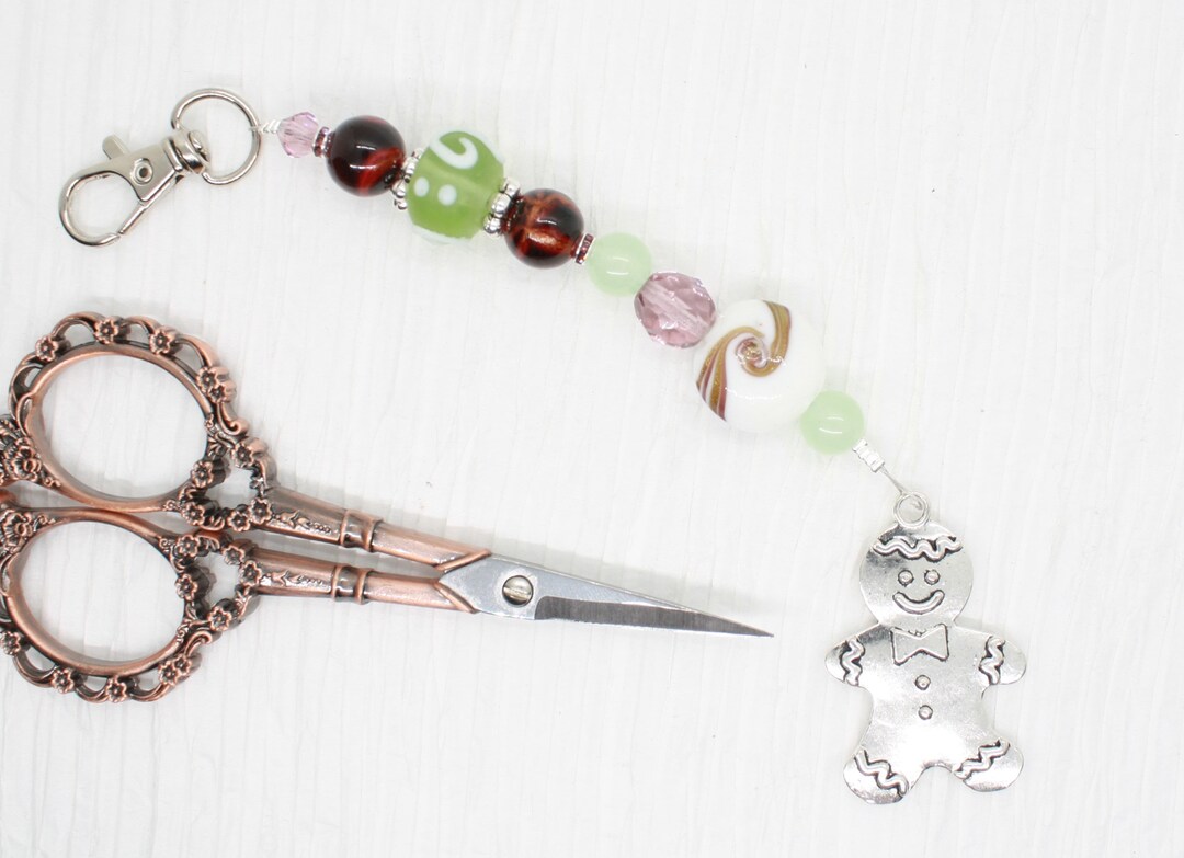 Gingerbread Man Scissor Fob/zipper Pull/phone Charm/purse - Etsy