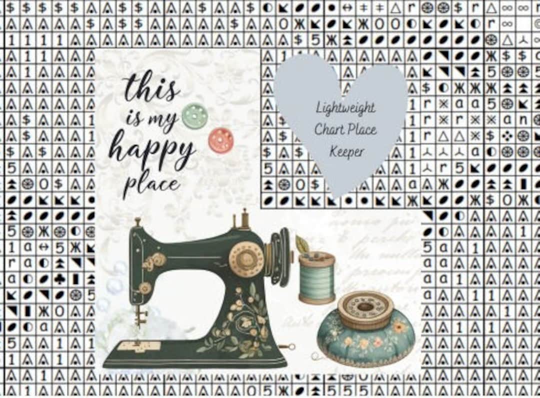Happy Place Chart Place Keeper/ Pattern Helper/ Chart Marker/ Pattern ...