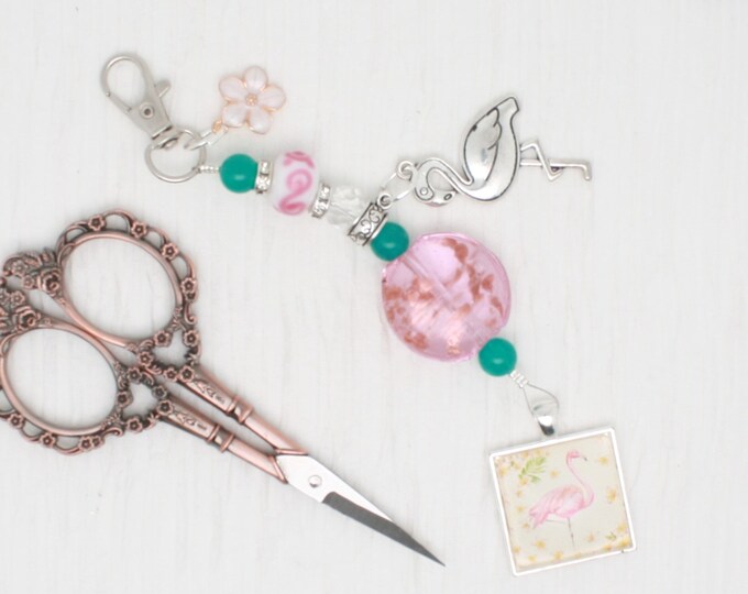 Flamingo Scissor Fob/scissor Decoration for Cross Stitch or - Etsy
