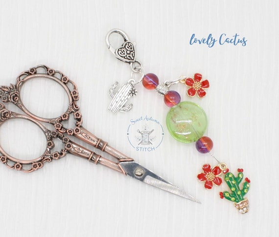 Cactus Scissor Fob/scissor Decoration for Cross Stitch or | Etsy