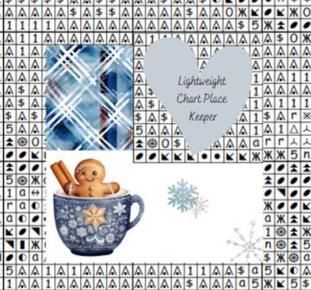 Winter Hot Chocolate Chart Place Keeper/ Pattern Helper/ Chart Marker ...