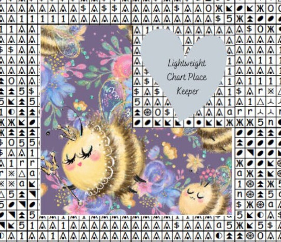 Bee Chart Place Keeper/ Pattern Helper/ Chart Marker/ Pattern Marker ...