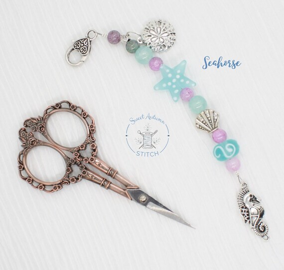 Seahorse Scissor Fob/scissor Decoration for Cross Stitch or - Etsy