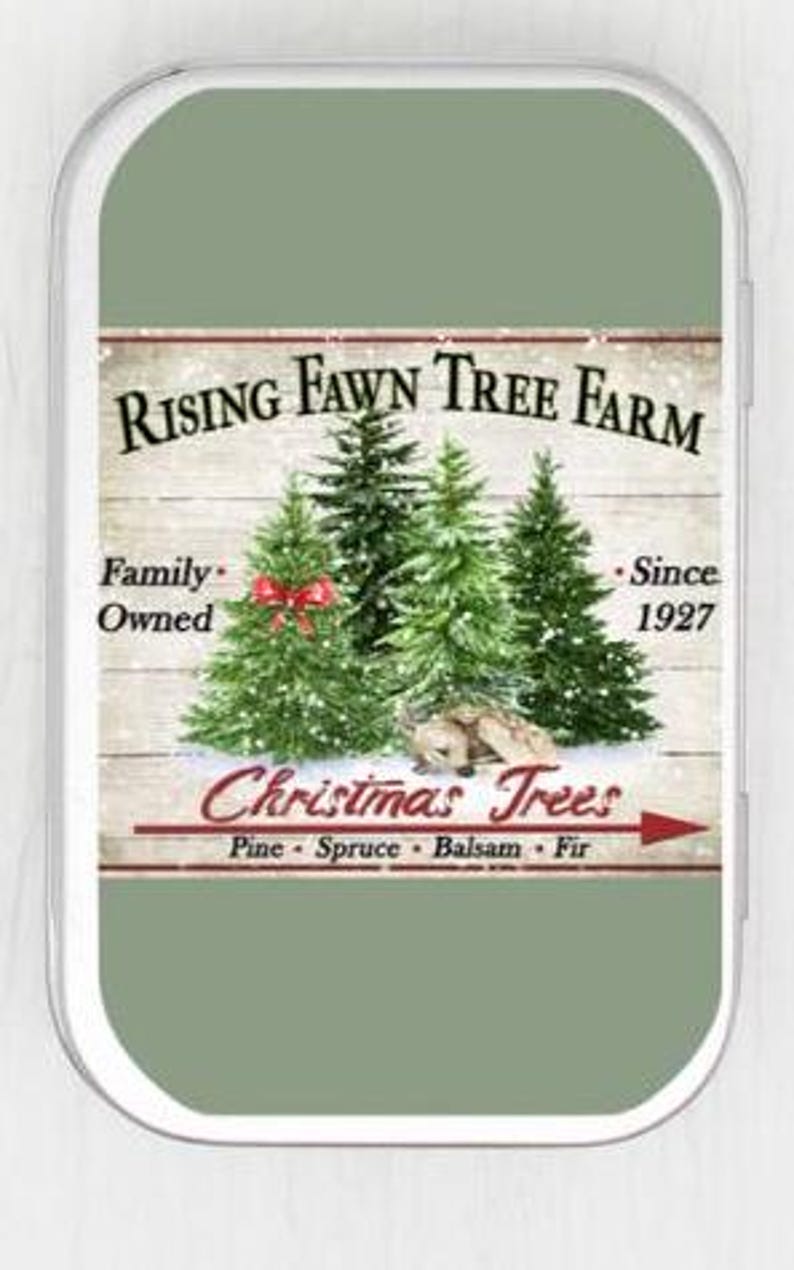 Tree Farm Notions Tin Storage Case for Cross Stitch, Embroidery ...