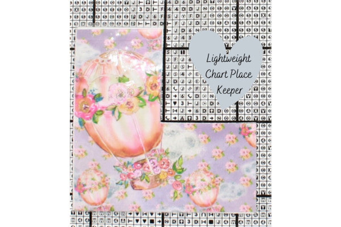 Hot Air Balloon Chart Place Keeper/ Pattern Helper/ Chart - Etsy
