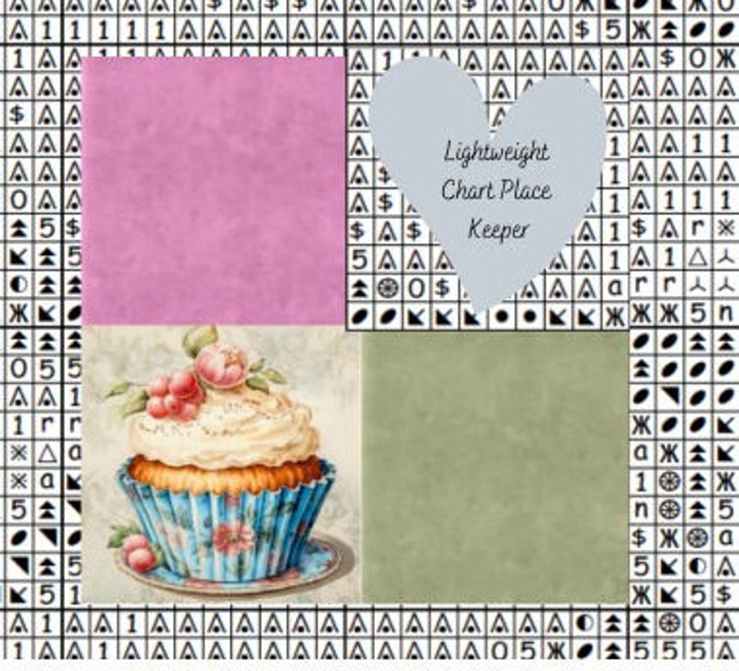 Cupcake Chart Place Keeper/ Pattern Helper/ Chart Marker/ Pattern ...