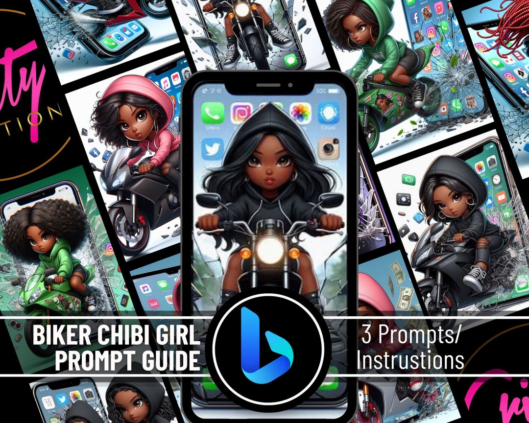 Adorable Chibi Biker Digital Artwork - Unique Motorcycle Manga ...