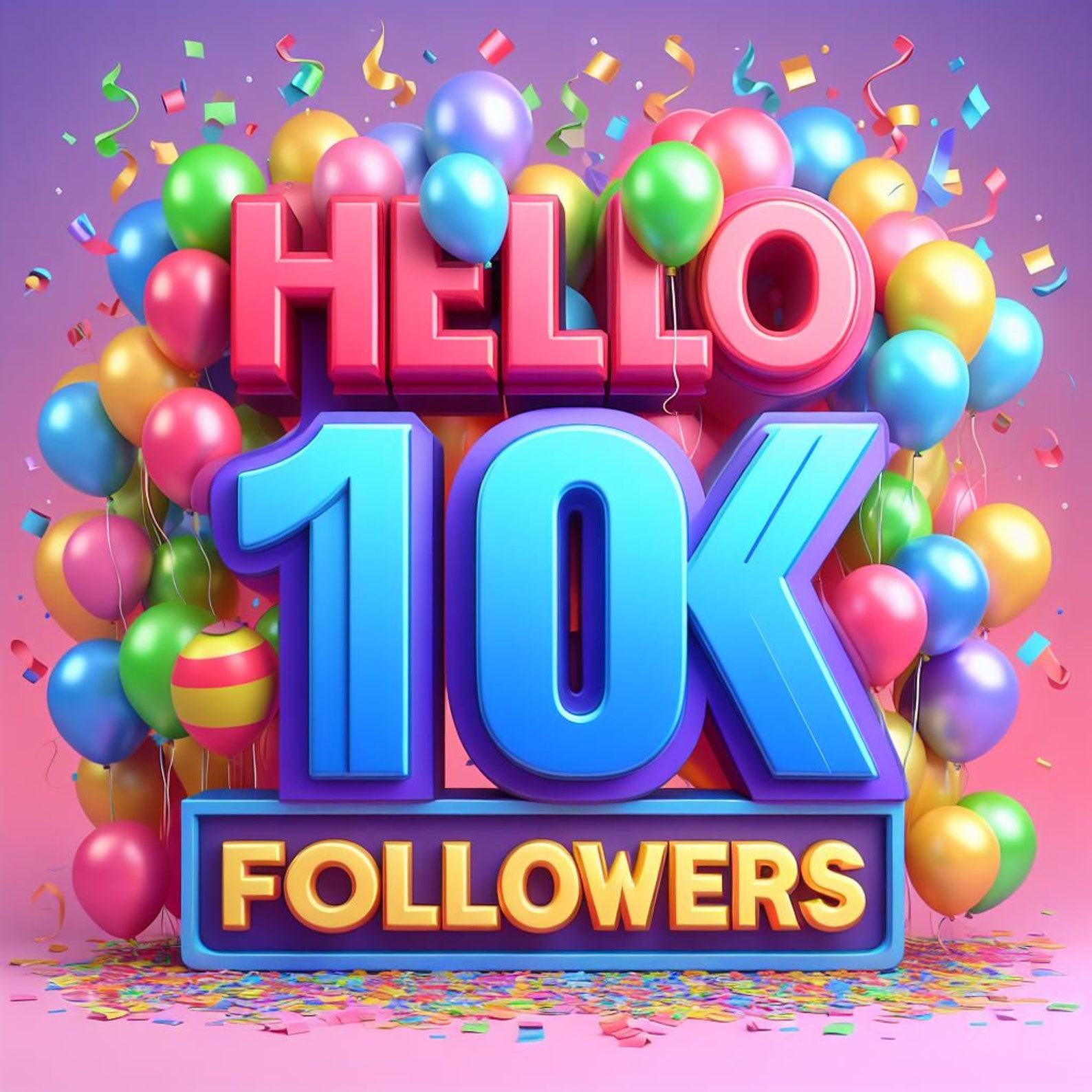Celebratory 12K Followers Graphic Template for Content Creators - Etsy