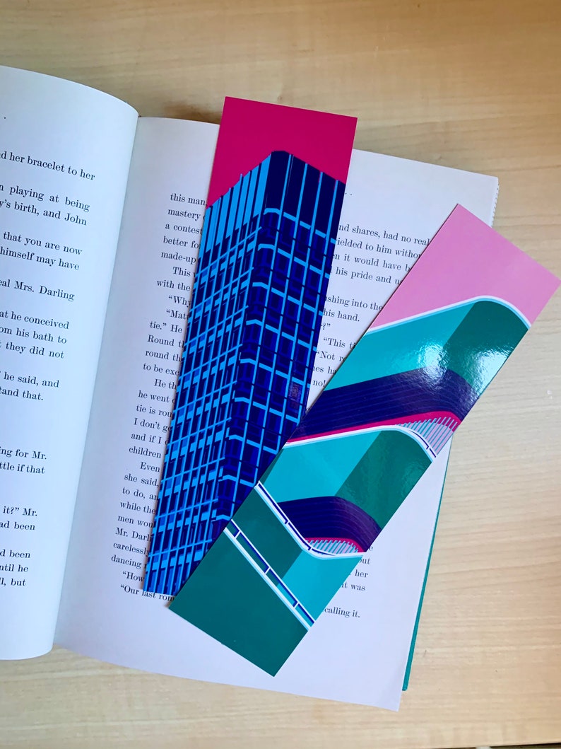 Colourful Abstract Architecture Bookmark - Etsy
