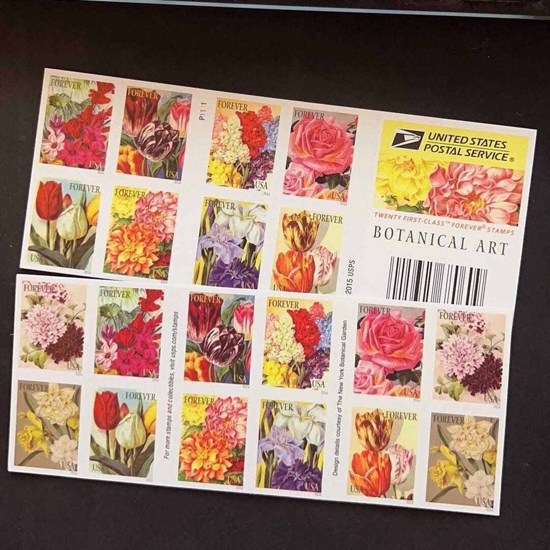 100 Pcs Vintage Stamps Enhancing Collections, Invitations, Weddings ...