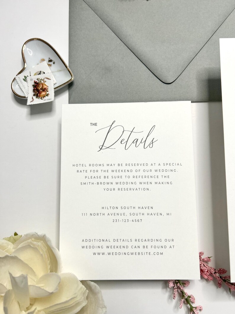 Light Pink Wedding Invitation, Blush Wedding Invitation Suite, Simple ...