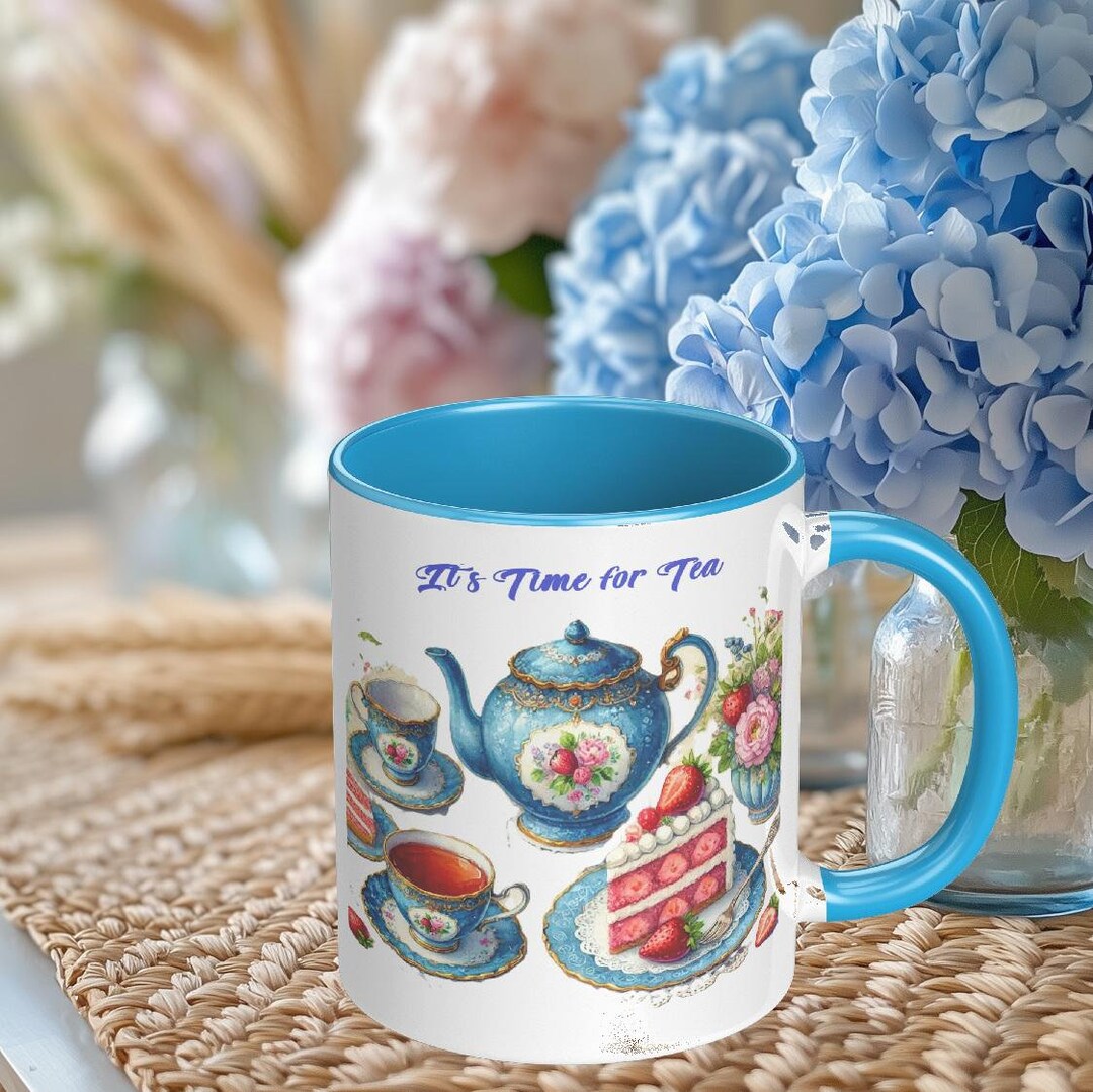 Elegant Tea Time Mug - Luxurious Cups, Saucers, and Teapots for ...