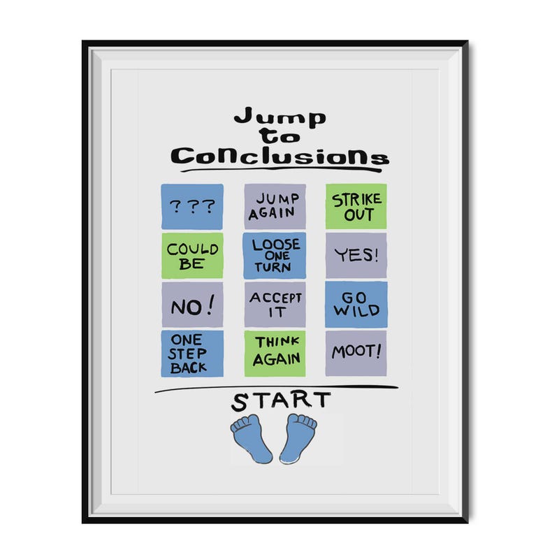 Jump to Conclusions Mat - Etsy