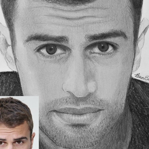 Custom Drawn Portrait / Original Art / Personalized Art / | Etsy