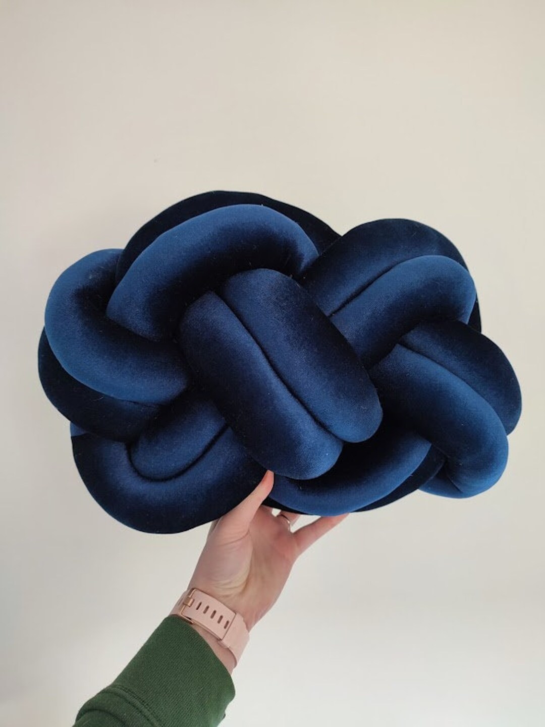 Knot Pillow, Pretzel Pillow, Modern Knot Pillows, Navy Blue Knot Pillow ...