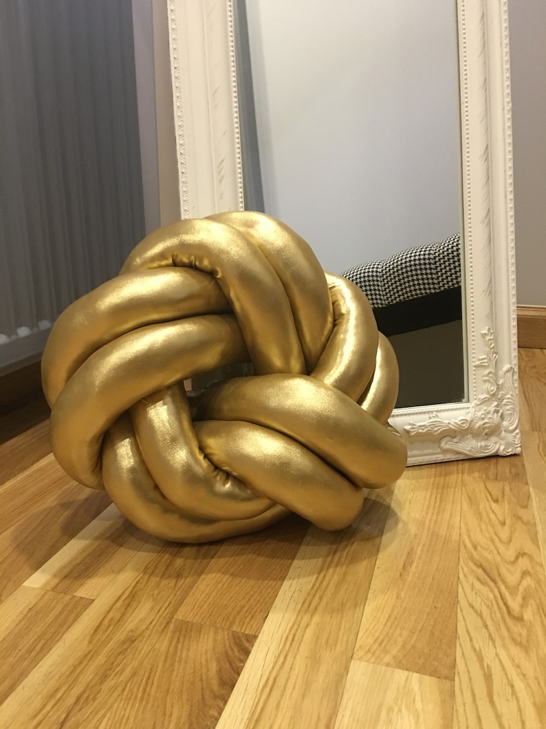 Knot Pillow, Knot Gold Pillow, Modern Knot Pillows , Knot Cushion ...