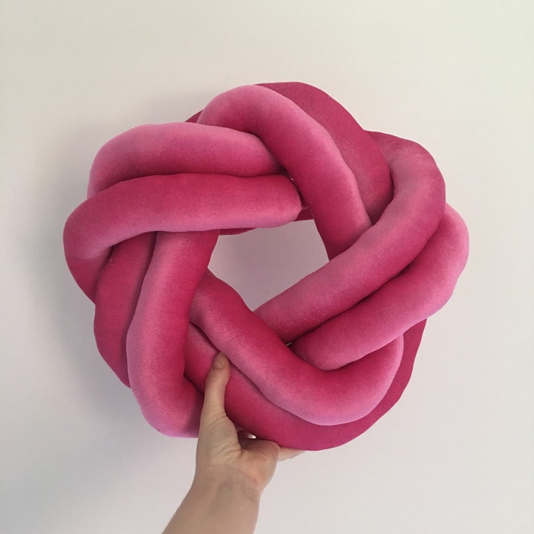Knot Pillow, Pink Knot Pillow, Knot Cushion, Knot Cushion, Large Floor ...
