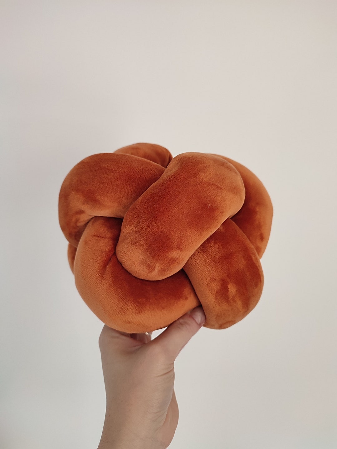 Mini Knot Pillow, Small Knot, Orange Cooper Pillow, Orange Cooper Knot ...